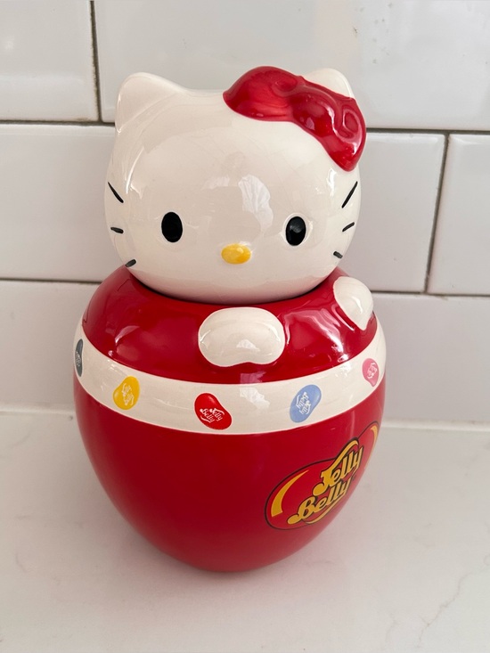 Hello Kitty | Other | Hello Kitty Jelly Belly Ceramic Candy Jar ...